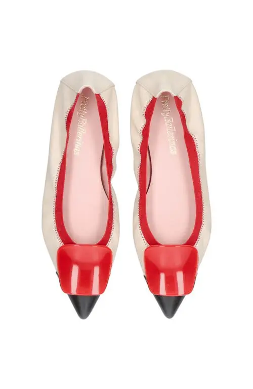 Pretty Ballerinas Pointed Toe Ballet Flat - Ivory