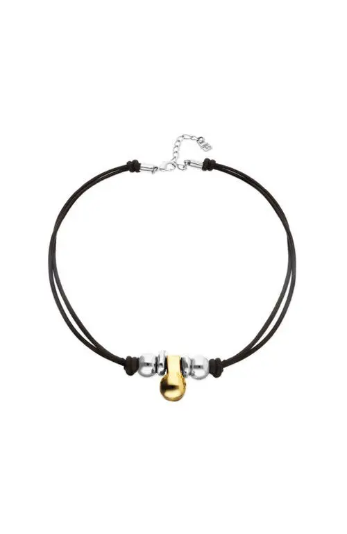 UNODE50 Leather Necklace With Three Dials