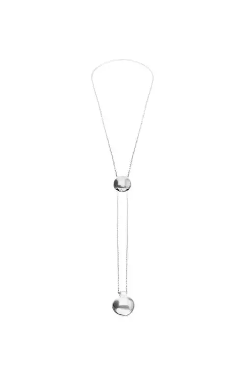 UNODE50 Sterling Plated Adjustable Chain Necklace With Two Weights