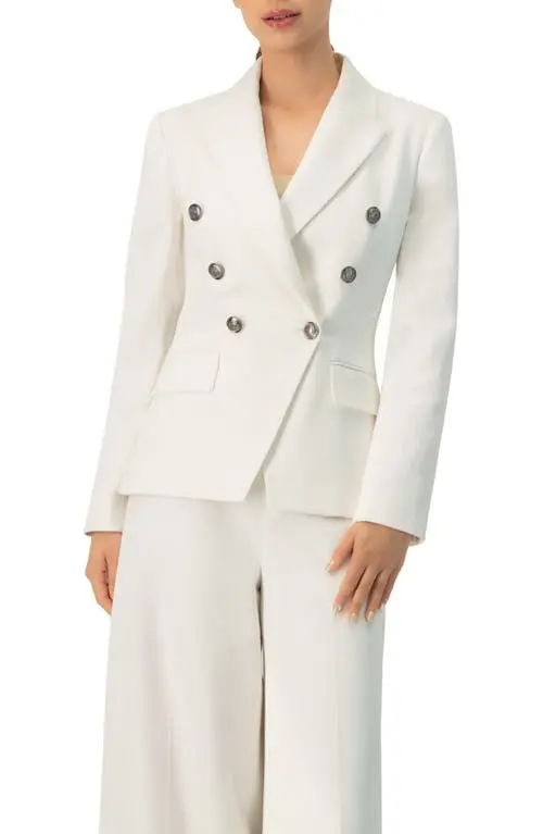IVONNE Cotton Twill Blazer - White