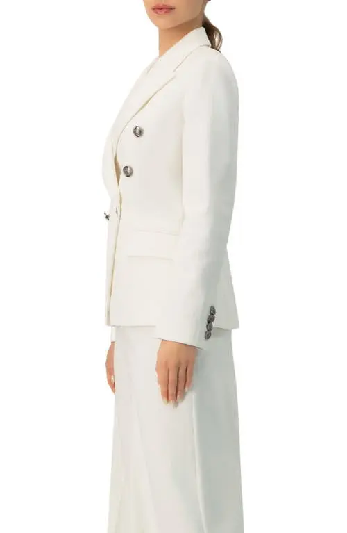 IVONNE Cotton Twill Blazer - White