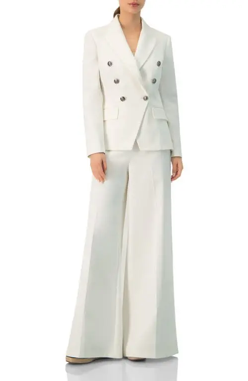 IVONNE Cotton Twill Blazer - White