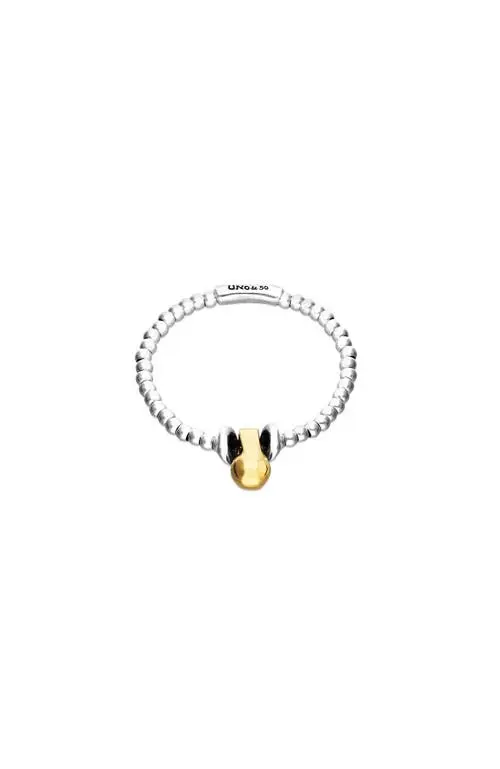 UNODE50 Small Dial Bracelet Plated In Sterling Silver And Large Dial Plated - Gold