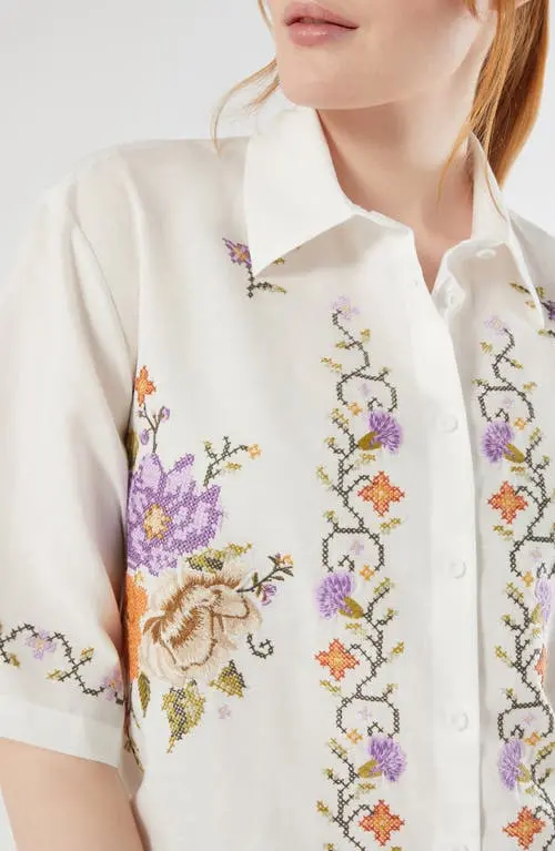 Marina Rinaldi Emblema Woven Shirt