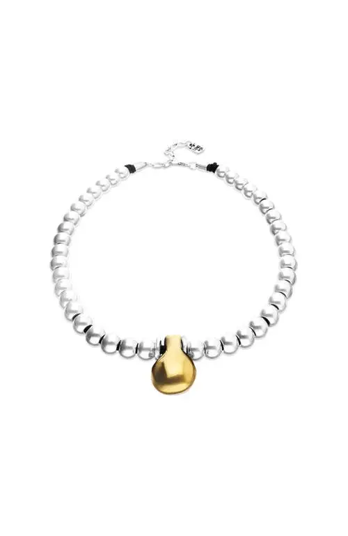 UNODE50 Silver Plated Spheres Necklace - Gold