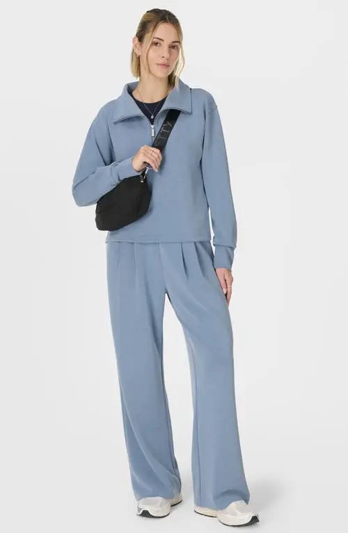 Sweaty Betty Sand Wash Half Zip Sweatshirt - Luxe Blue