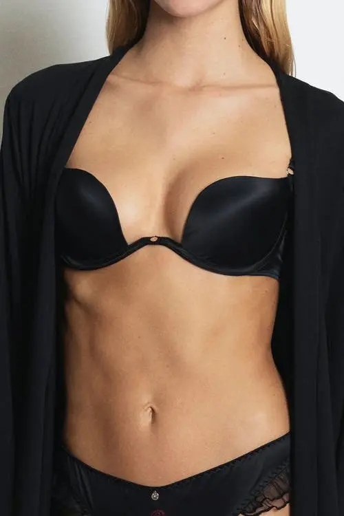 HOUSE OF SILK Seamless Push Up Bra - Black