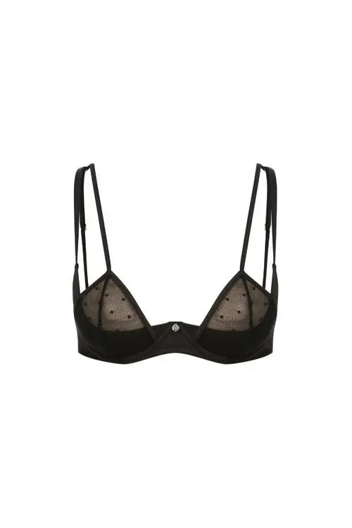 HOUSE OF SILK Matilda Lace Push Up Bra - Black