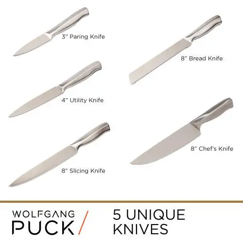 WOLFGANG PUCK 6-piece Stainless Steel Knife Set