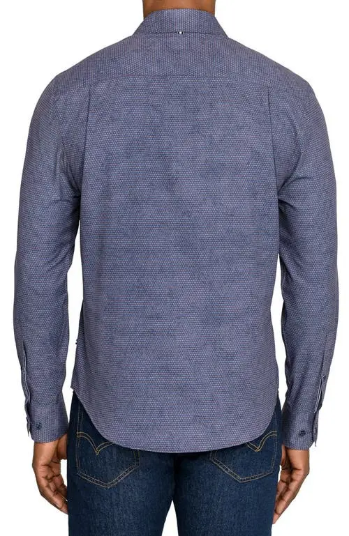 BROOKLYN BRIGADE Prism Print Woven Long Sleeve Basic - Brown/blue