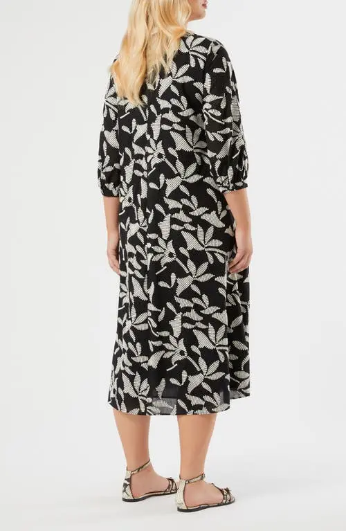 Marina Rinaldi Floral Embroidery Maxi Dress