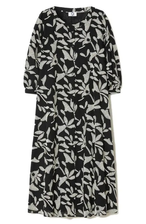 Marina Rinaldi Floral Embroidery Maxi Dress