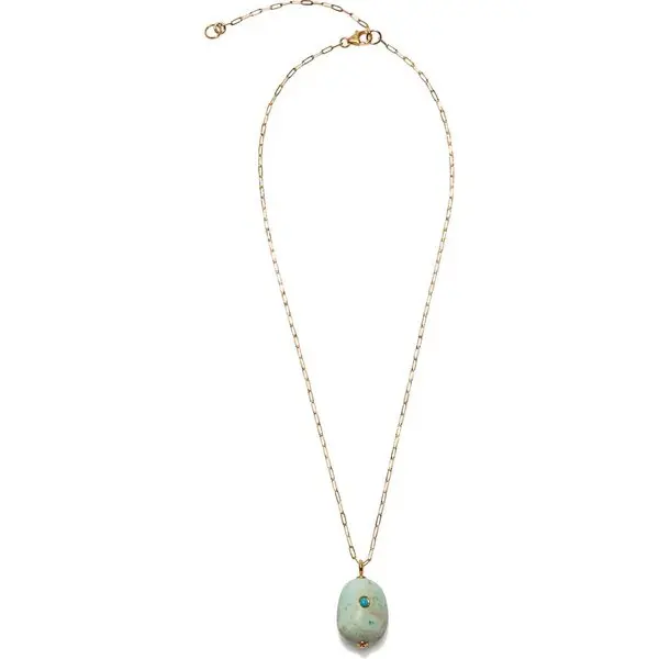 LIZZIE FORTUNATO Darya Turquoise Pendant Necklace - Blue Turquoise