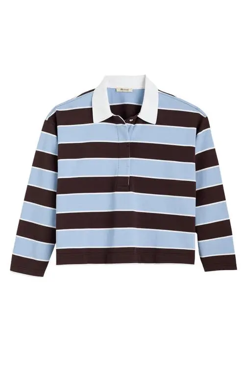Madewell Striped Rugby Polo Shirt - Tranquil Blue