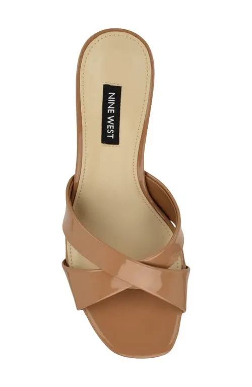 Nine West Merlana Kitten Heel Sandal - Light Brown