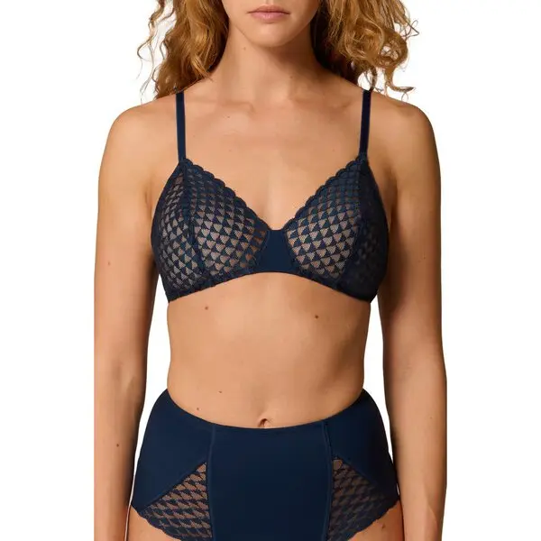 Simone Perele Subtile Triangle Wirefree Bra - Midnight