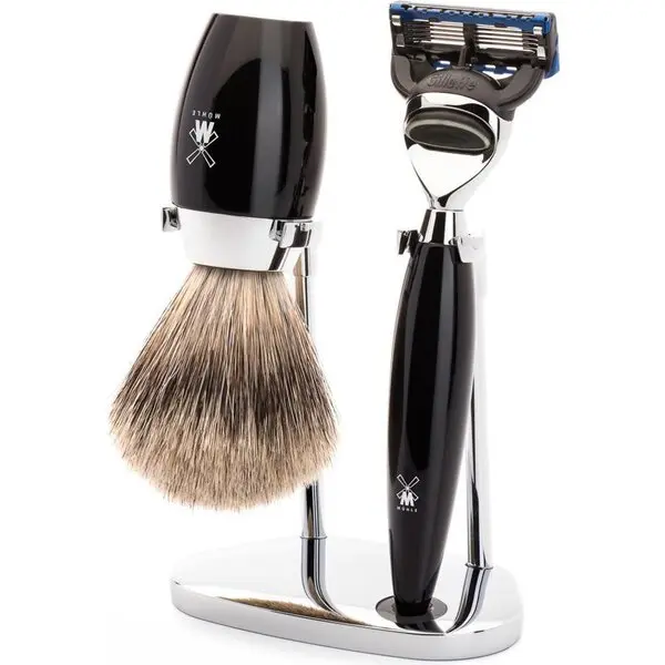 MUHLE Kosmo 3-piece Fine Badger & Fusion Shaving Set - Black