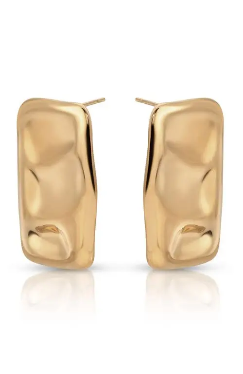 Ettika Molten Edge Stud Earrings