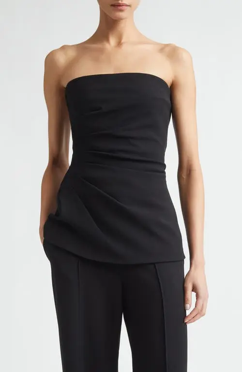 Proenza Schouler Damea Matte Double Crepe Top - Black