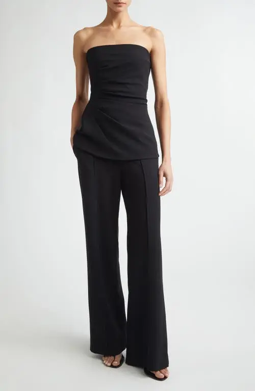 Proenza Schouler Damea Matte Double Crepe Top - Black
