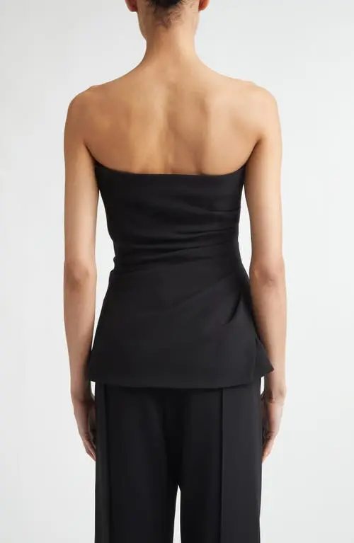 Proenza Schouler Damea Matte Double Crepe Top - Black