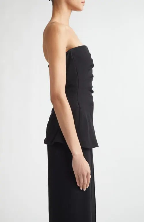 Proenza Schouler Damea Matte Double Crepe Top - Black