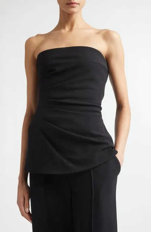 Proenza Schouler Damea Matte Double Crepe Top - Black