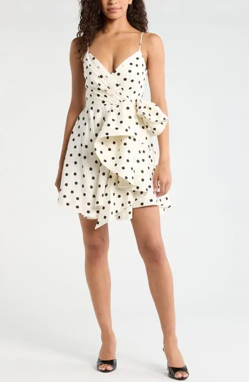 EVER NEW Addie Polka Dot Bow Minidress