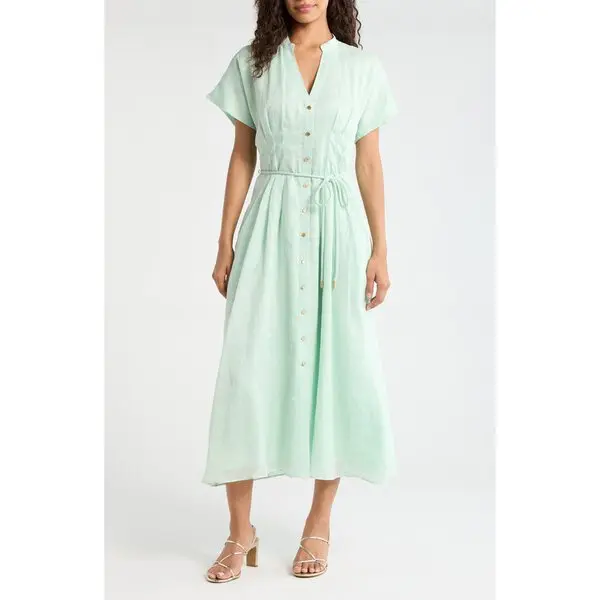 EVER NEW Jemma Linen Shirt Dress