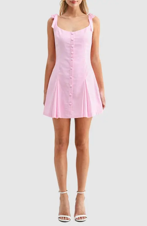 ALL IN FAVOR Pleated Minidress - Icy Pink