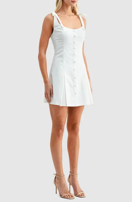 ALL IN FAVOR Pleated Minidress - Ivory