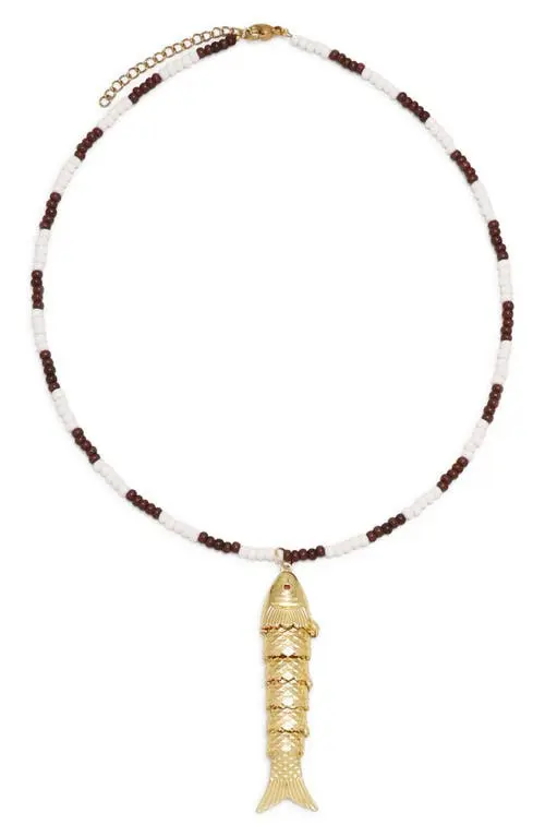 PETIT MOMENTS Bait Pendant Necklace - Brown