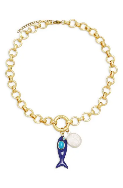 PETIT MOMENTS Margot Pendant Necklace - Blue