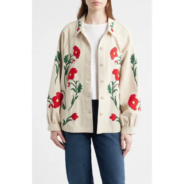 The Great. X Stetson Western Commodore Jacket - Cream