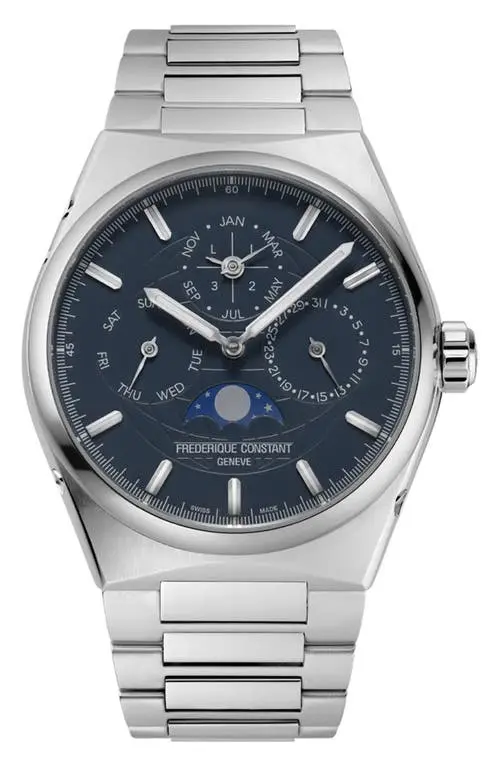 FREDERIQUE CONSTANT Highlife Perpetual Calendar Manufacture Automatic Bracelet Watch - Silverone