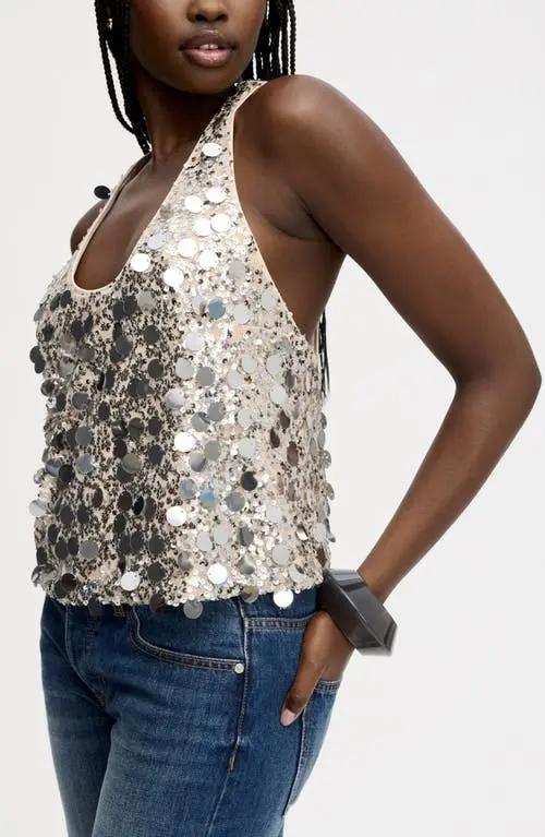 Sam Edelman Paillette Crop Tank