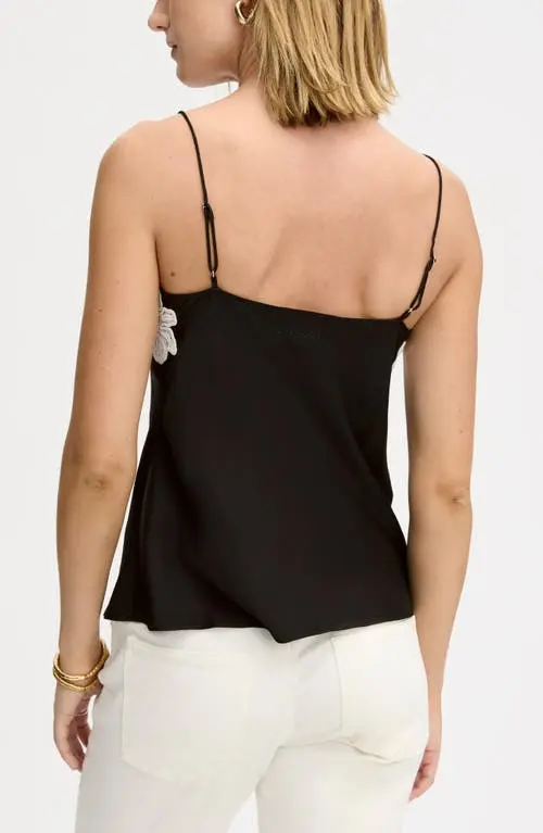 Sam Edelman Lace Trim Camisole - True Black