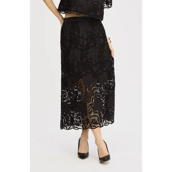 Sam Edelman Lace Maxi Skirt - True Black