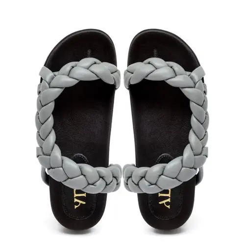ALTA Corinna Braided Sandals - Grey
