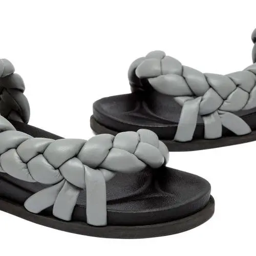 ALTA Corinna Braided Sandals - Grey