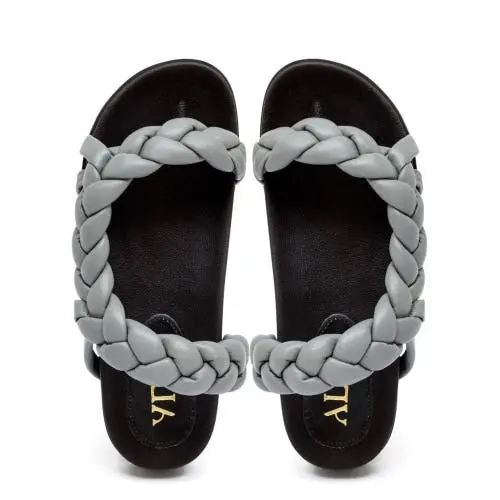 ALTA Corinna Braided Sandals - Grey
