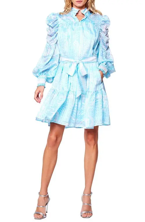 CIEBON Abstract Print Long Sleeve Dress