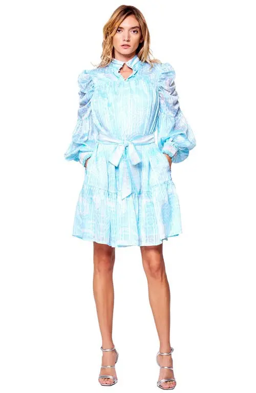CIEBON Abstract Print Long Sleeve Dress
