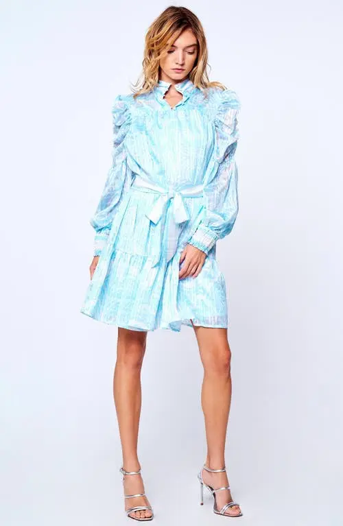 CIEBON Abstract Print Long Sleeve Dress