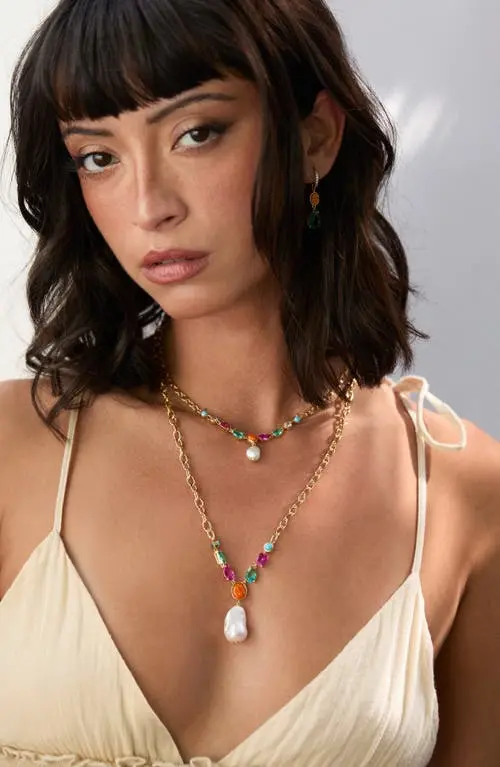 Nadri Frieda Faux Pearl Drop Necklace