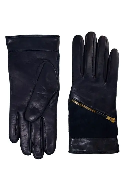 PAULA ROWAN Jacqueline 2 Leather Gloves - Navy