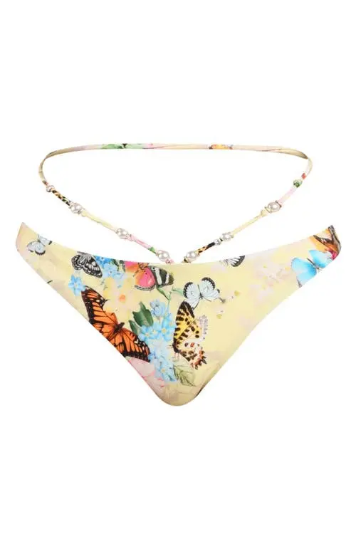 L'Agence Butterfly Beaded Bikini Bottom