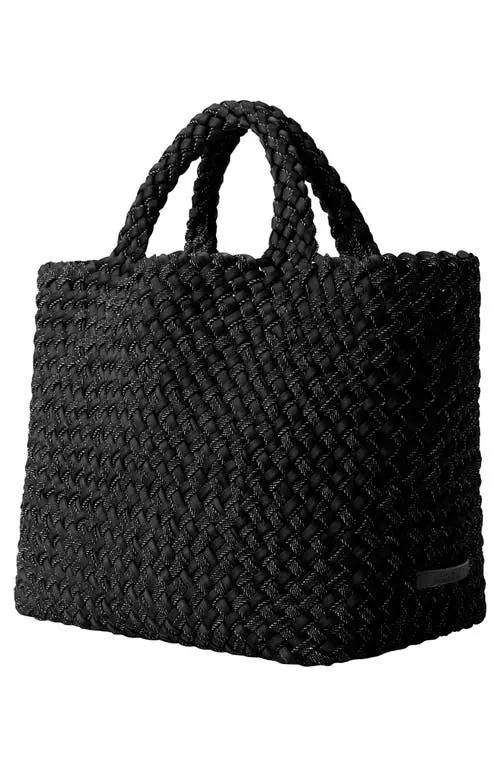 NAGHEDI St. Barths Medium Double Weave Tote - Jet