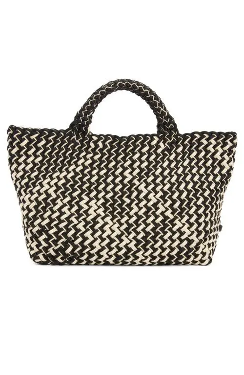 NAGHEDI St. Barths Medium Double Weave Tote - Obsidian