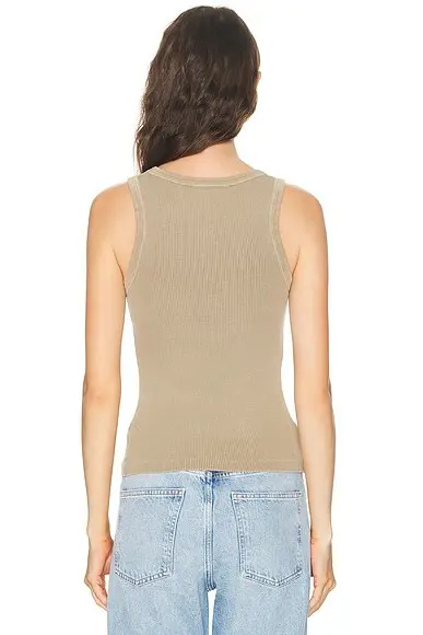 AGOLDE Poppy Ribbed Tank Top - Trail